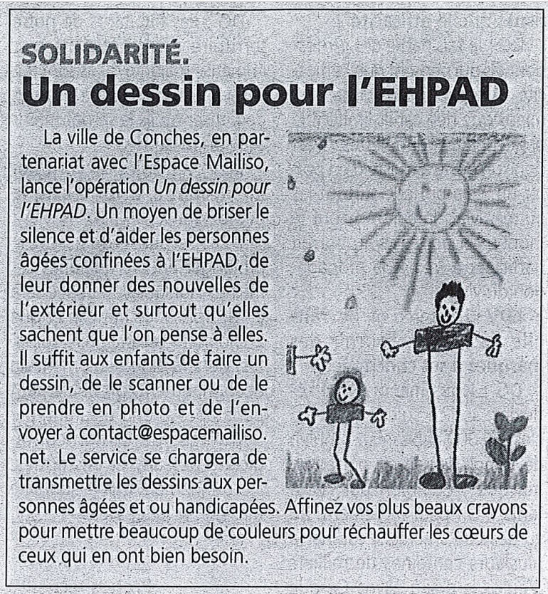 Un dessin pour l’HEPAD – Espace Maliso