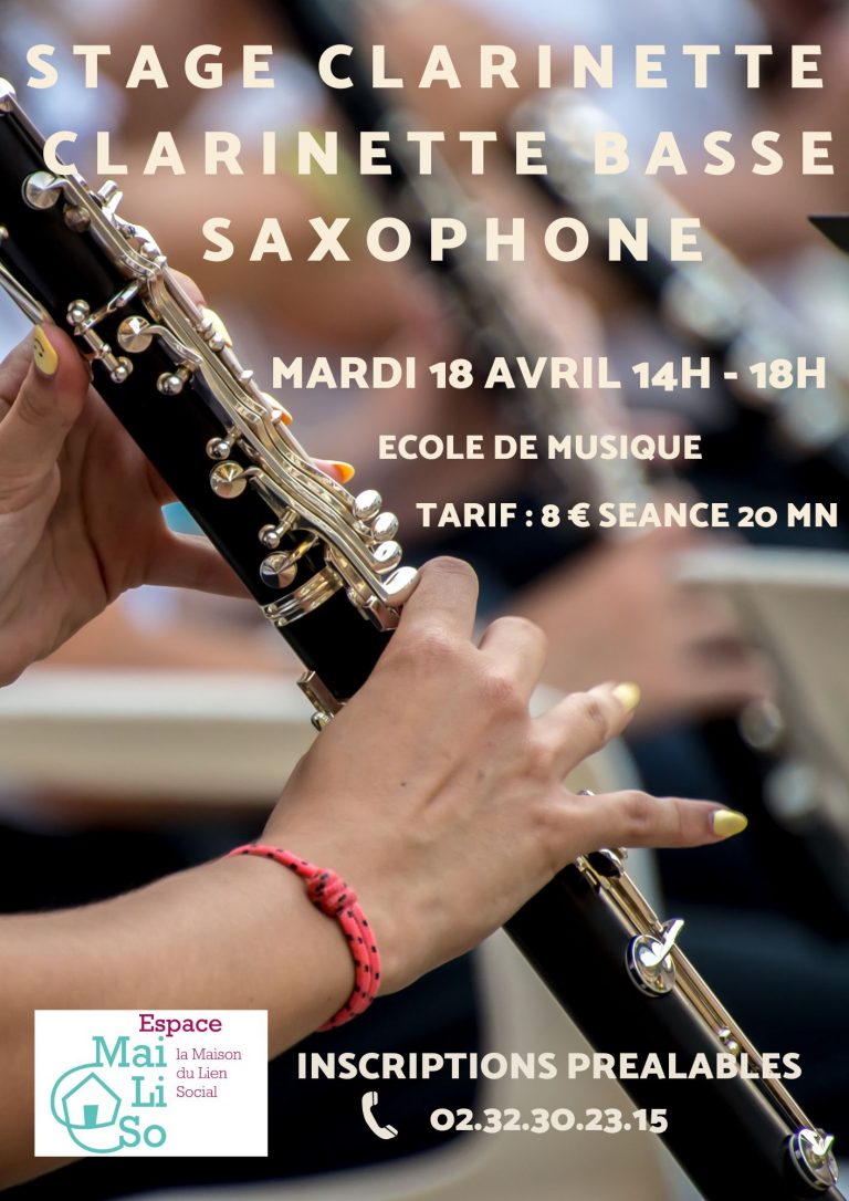 STAGE CLARINETTE/CLARINETTE BASSE/SAXOPHONE – Espace Maliso