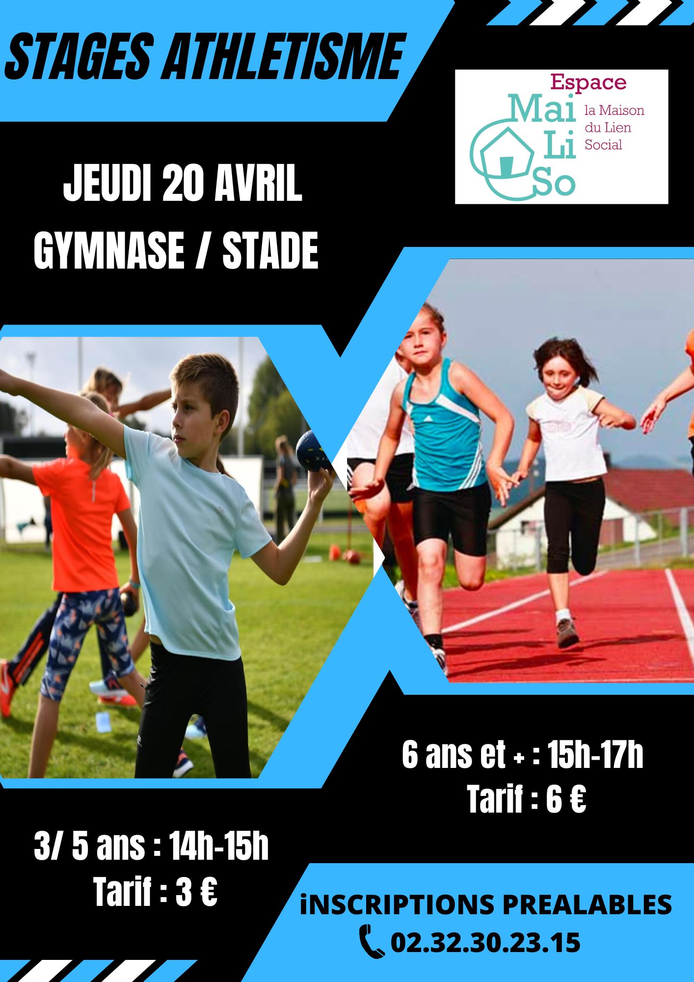 STAGES ATHLETISME – Espace Maliso