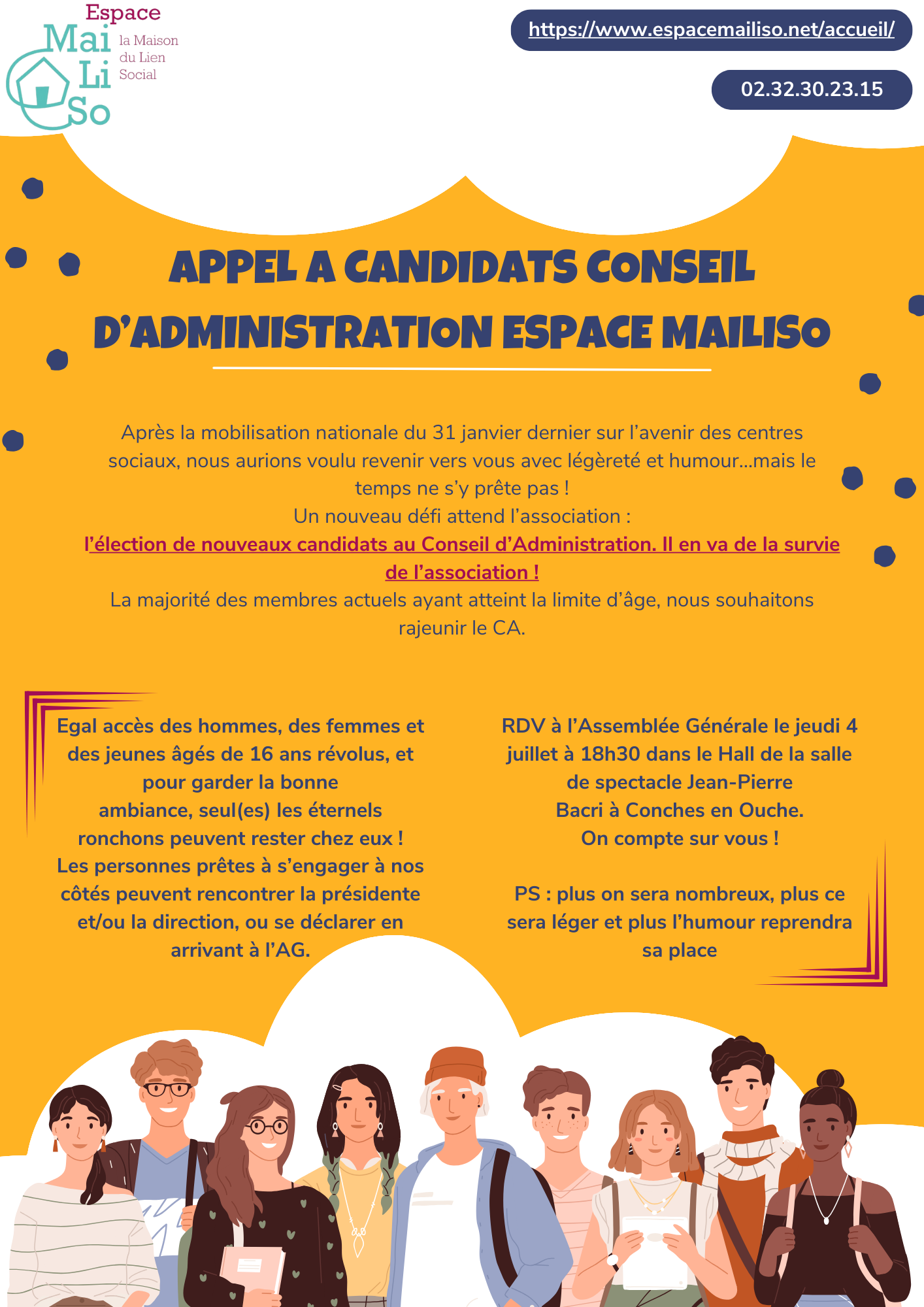 APPEL A CANDIDATS CONSEIL D’ADMINISTRATION ESPACE MAILISO – Espace Maliso