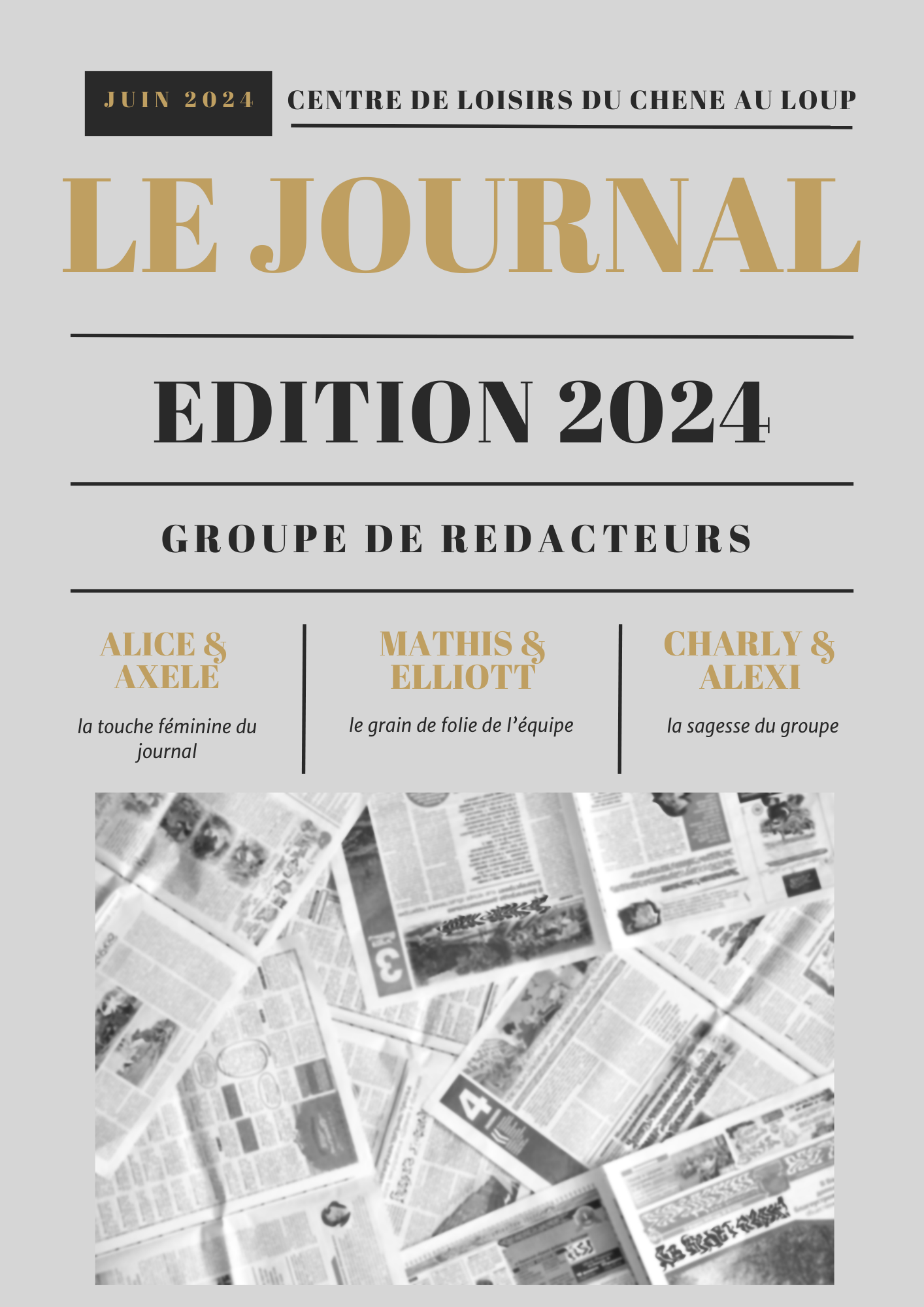 Activité journal fait au chêne au loup – Espace Maliso