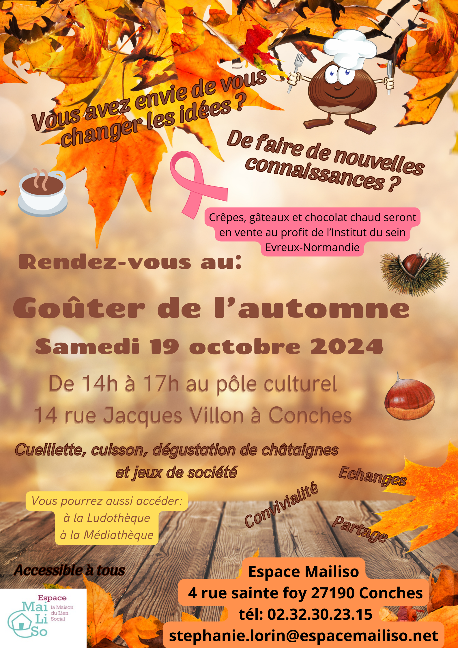 Animations programmées pour les Vacances d’Automne 2024 – Espace Maliso